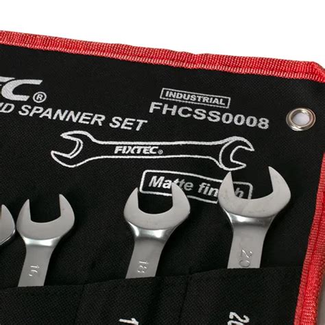 Fixtec 8pcs Crv Double Open End Spanner Set Hand Tools Wrench Set Double Open End Spanner Set