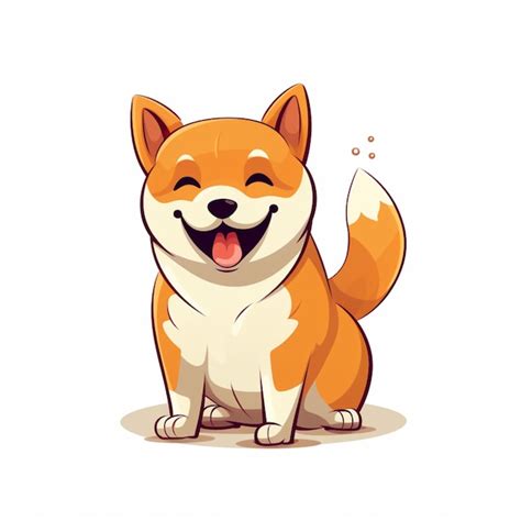 Premium Photo Cartoon Dog With Open Mouth Sitting On The Ground With