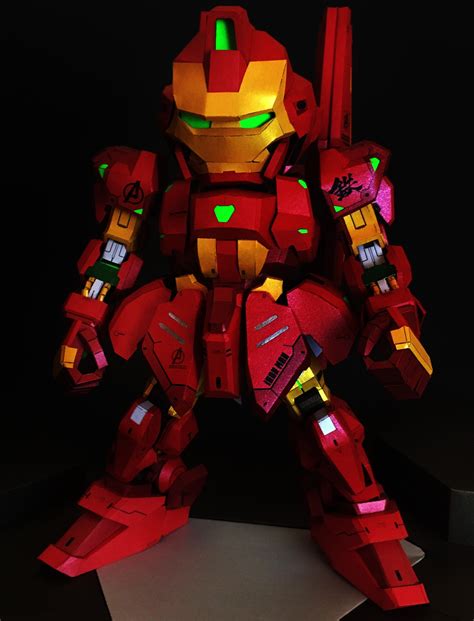 Robot Papercraft Paper Models Gundam Robots Iron Man Action