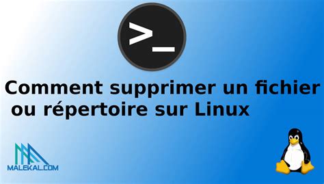 Comment supprimer un fichier ou répertoire sur Linux malekal