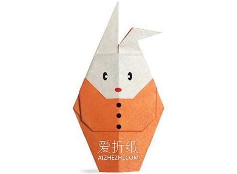 怎么折纸卡通兔子图解 幼儿手工折叠兔子教程 爱折纸网