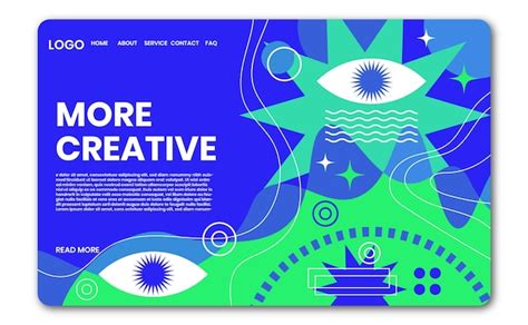 방문 페이지 추상적인 기하학적 배경 디자인 프리미엄 벡터