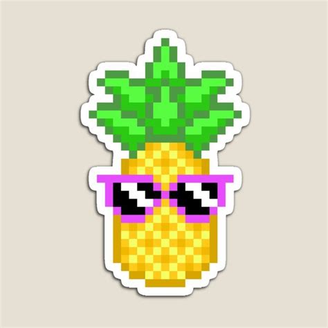 Pixel Pineapple Sticker