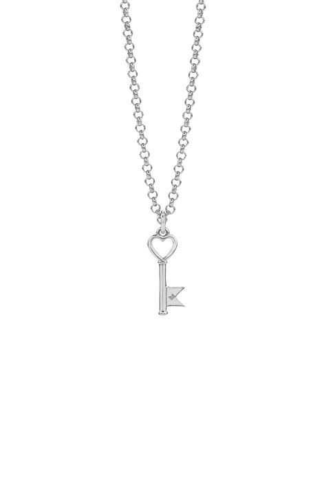 Monogram Key Necklace Silver Karen Walker