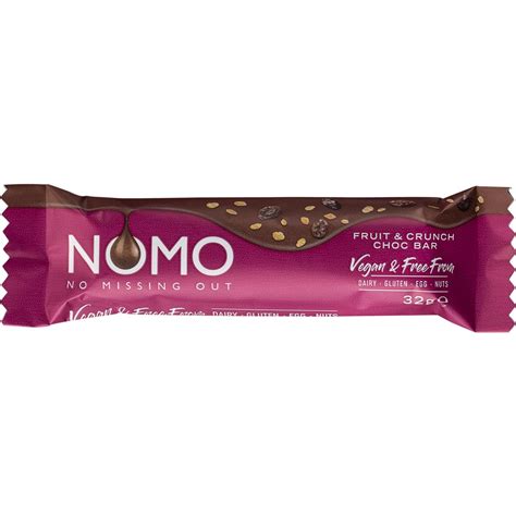 Nomo Fruit & Crunch Chocolate Bar 32g | Woolworths