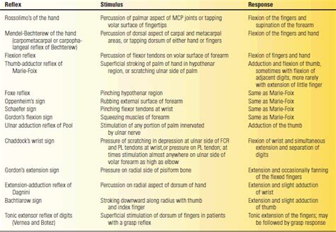 Pathologic Reflexes Neupsy Key