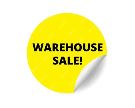 Premium Vector Warehouse Sale Round Sticker Sign Circle Sticker