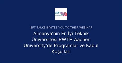 Almanyanın En İyi Teknik Üniversitesi Rwth Aachen Universityde