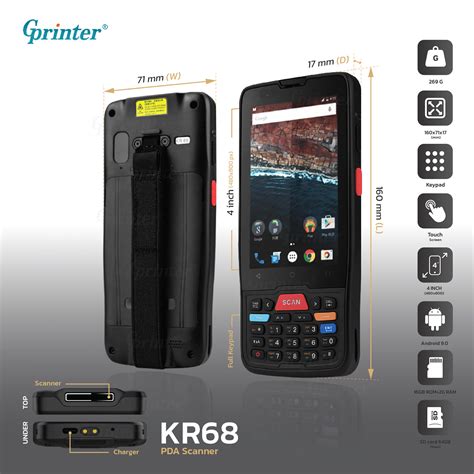 Gprinter Pda It68 เครื่องนับสินค้าคงคลัง Android 4g เครื่องเก็บข้อมูล