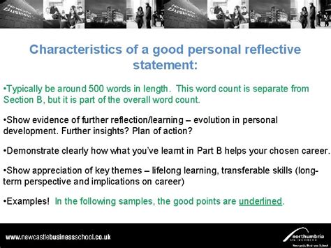 Characteristics Of A Good Personal Reflective Statement Typically