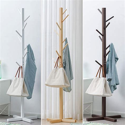 Unitedmart ที่แขวนกระเป๋า เสาไม้แขวนหมวก ที่แขวนหมวก เสาไม้แขวนเอนกประสงค์ เสาแขวนหมวก เสาแขวน