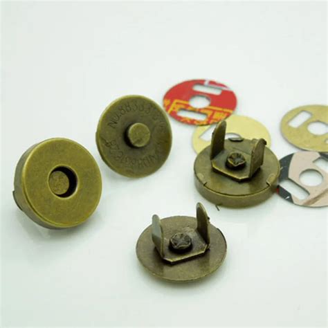 50 Sets Bronze Magnetic Snaps Bag Purse Clasp Metal Button Fastener