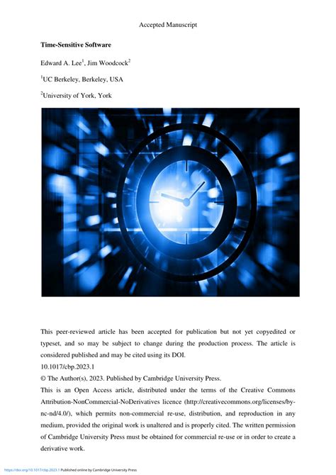 Pdf Time Sensitive Software