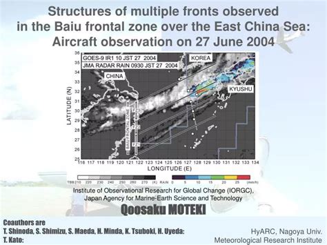 Ppt Structures Of Multiple Fronts Observed In The Baiu Frontal Zone Over The East China Sea