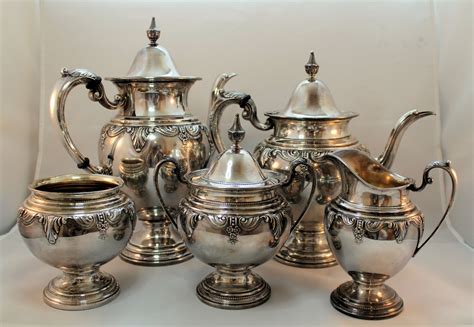 Vintage Estate Sterling Silver Coffee And Tea Service Wallace Stradivari