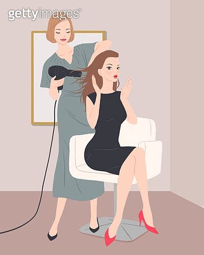 여성 성별 라이프스타일 싱글라이프 주제 헤어스타일 Hair Type 미용실 헤어드라이어 헤어케어 jv11976507 일러스트 무료 일러스트