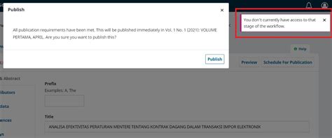 Masalah Pada Ojs 3 You Dont Currently Have Access To That Stage Of
