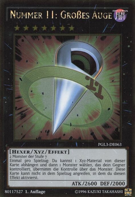 Recollectibles Sammelkarte Yugioh Karte Nummer 11 Großes Auge Yu Gi
