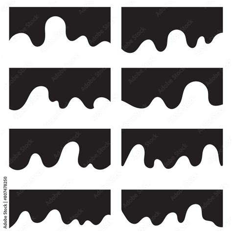 Website Border Web Page Divider Shapes Set Of Separator Footers