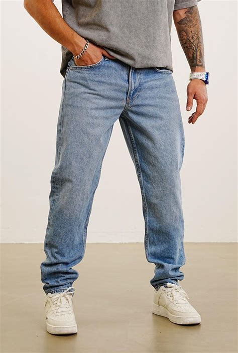 Washed Blue Relaxed Fit Jeans Urban Clothing Store