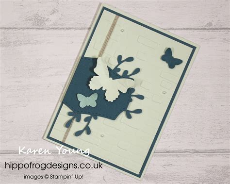 Last Week S Card Your Cuppa Butterflies In Shades Of Green