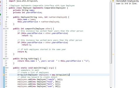 [solved] given the class employee and sample main method specify via