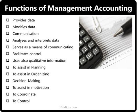 Management Accounting Definition Functions Objectives Roles