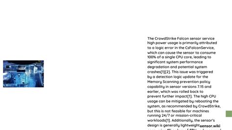 Crowdstrike Falcon Sensor Service High Power Usage Comprehensive Performance Analysis Sensorwiki