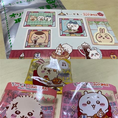 ちいかわコメダ珈琲コラボ第二弾第2弾ステッカーハチワレ栗まんじゅうモモンガうさぎ メルカリ