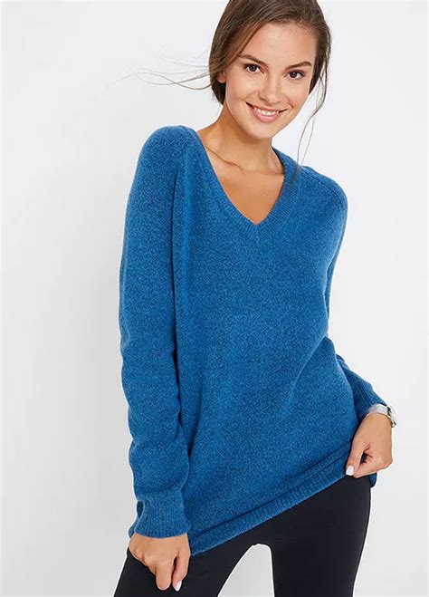 Bonprix Marl V Neck Jumper Freemans