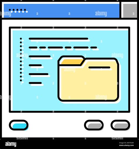 Browse Folder Color Icon Vector Illustration Stock Vector Image And Art