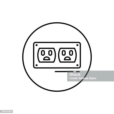 插座連接器圖示用於 Ui 和 Ux網站或移動應用程式的簡單線連接器和電纜圖示的輪廓向量元素向量圖形及更多器材圖片 器材 塑膠 房屋