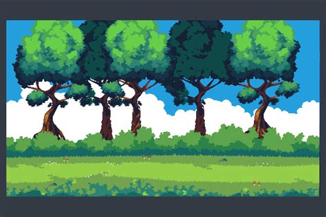 Forest And Trees Free Pixel Backgrounds CraftPix Net