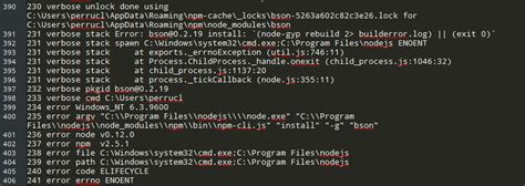 node js how to install bson npm package on a windows 8 1 os stack