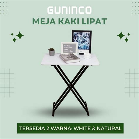 Jual MEJA Lipat Kayu Besi Silang Meja Laptop Portable Meja Makan Cafe