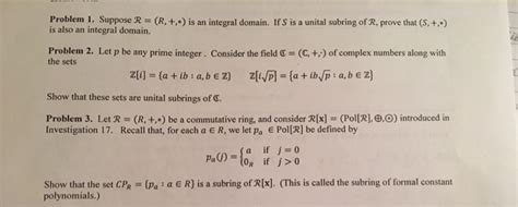 solved problem 1 suppose r r is an integral domain