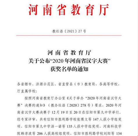 喜报南阳职业学院学生在河南省汉字大赛中斩获佳绩 文化
