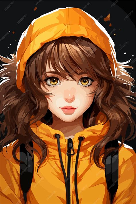 Premium Vector Anime Style Themed Girl