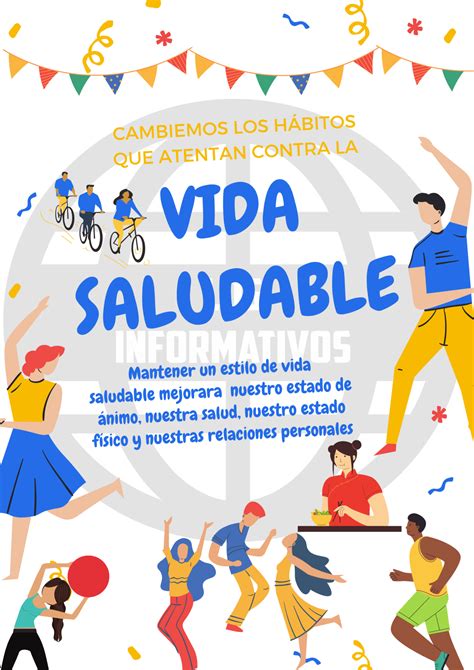 Afiche que promueva cambiar los hábitos que atentan a la vida saludable