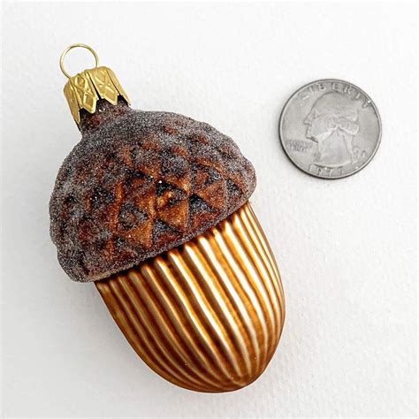 Large Woodland Acorn Christmas Ornament ~ Czech Republic ~ 2 34 Tall