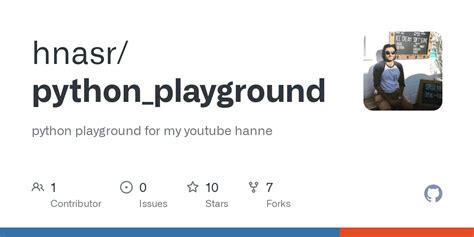 Github Hnasrpythonplayground Python Playground For My Youtube Hanne