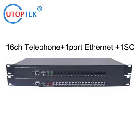 16ch Fxsfxo Phone Mux Telephone Over Fiber Multiplexer Voice Extender