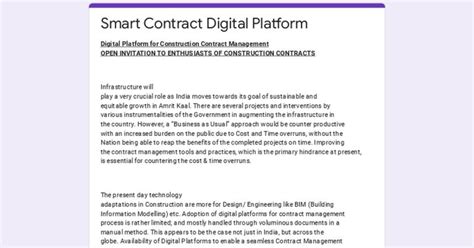 Vijaya Bhasker Kankipati On Linkedin Smart Contract Digital Platform