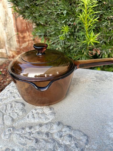 Vintage Corning Visions Amber Glass Cookware Lot Priced Separately Etsy