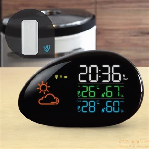 Indoor Remote LCD Display Wireless Temperature And Humidity Sensor Hot Sale Gift