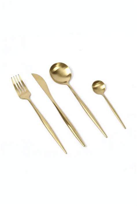 Cadence Co Matte Cutlery Set Piece Gold Buy Online At The Nile