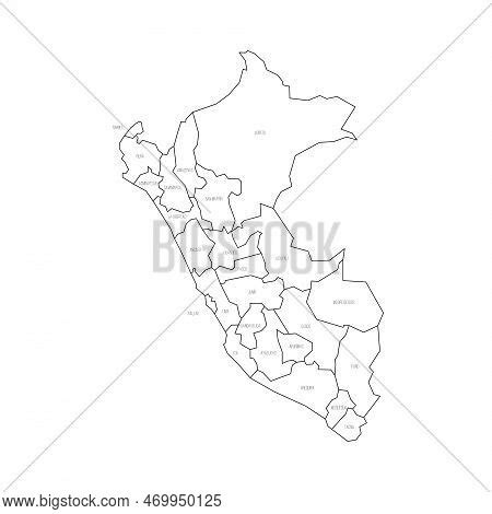 Peru Political Map Vector Photo Free Trial Bigstock