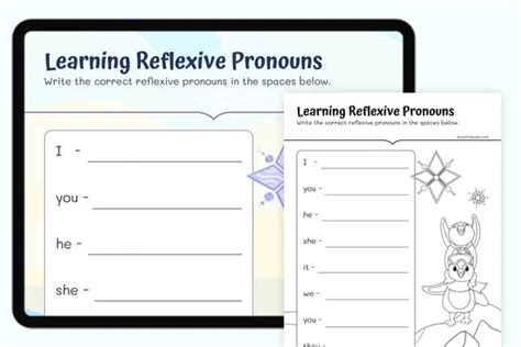 Reflexive Pronouns Worksheet Grade 2 Free And Printable Workybooks