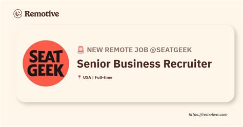 Hiring Senior Business Recruiter Seatgeek
