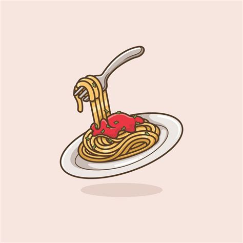 Cute Cartoon Spaghetti 20792018 Vector Art At Vecteezy